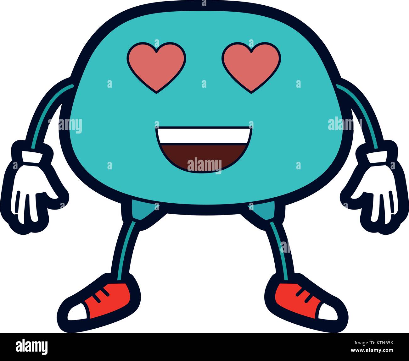 lovely face emoji character vector illustration design Stock Vector ...