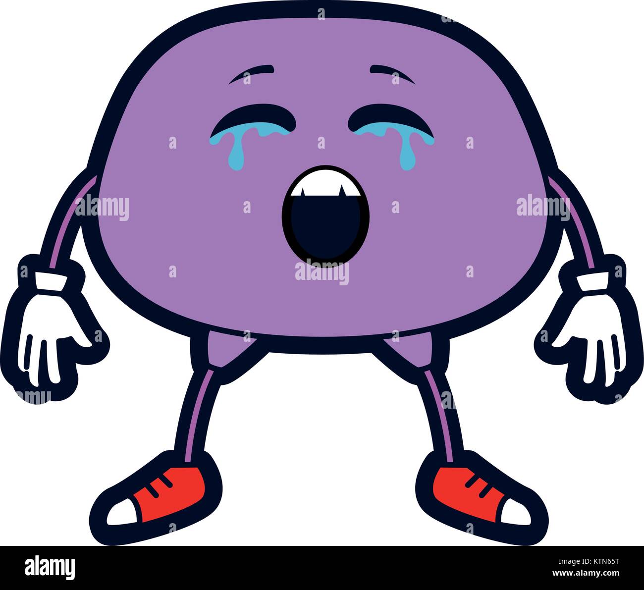 crying face emoji character vector illustration design Stock Vector ...