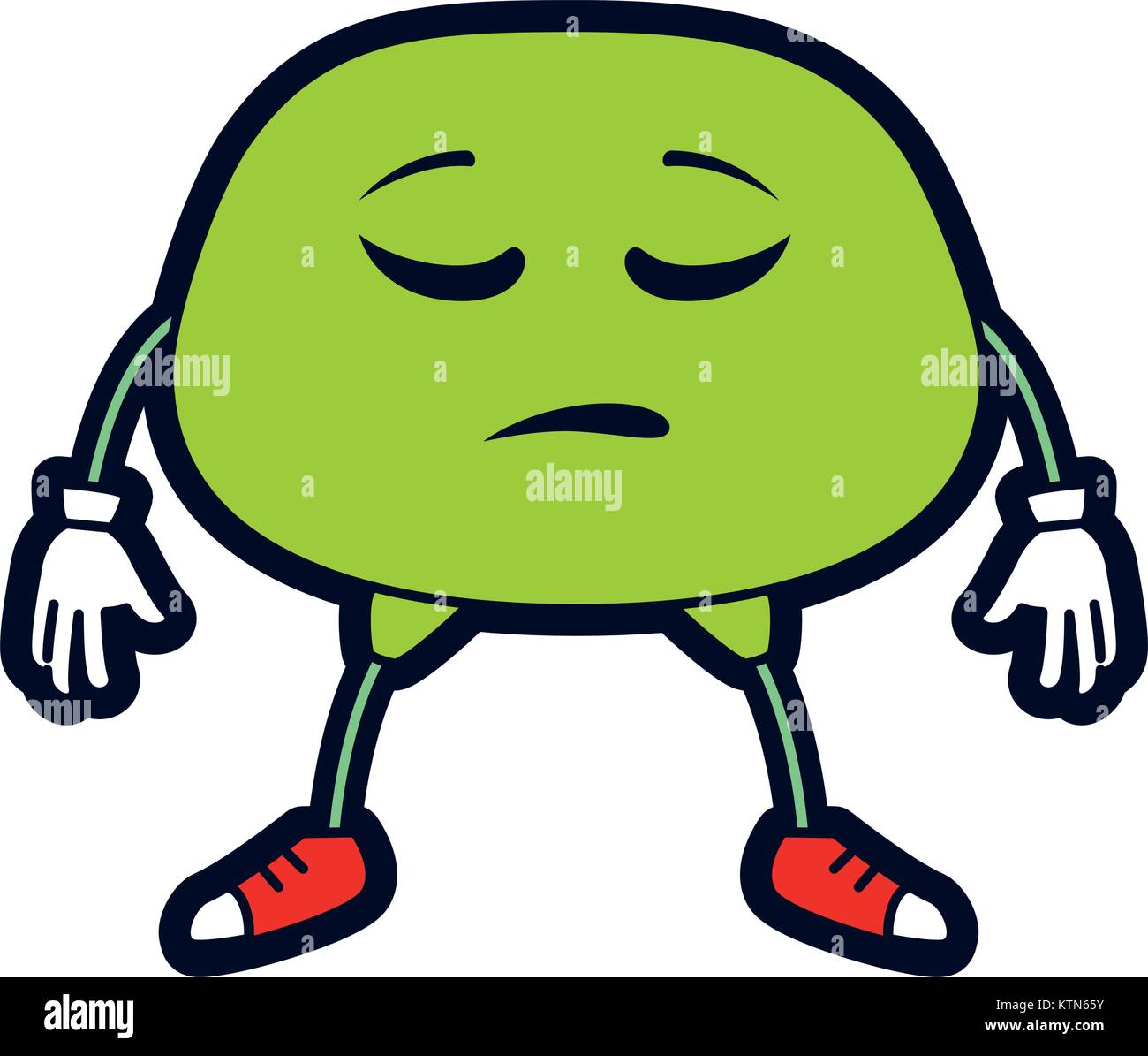 sad face emoji character vector illustration design Stock Vector Image ...