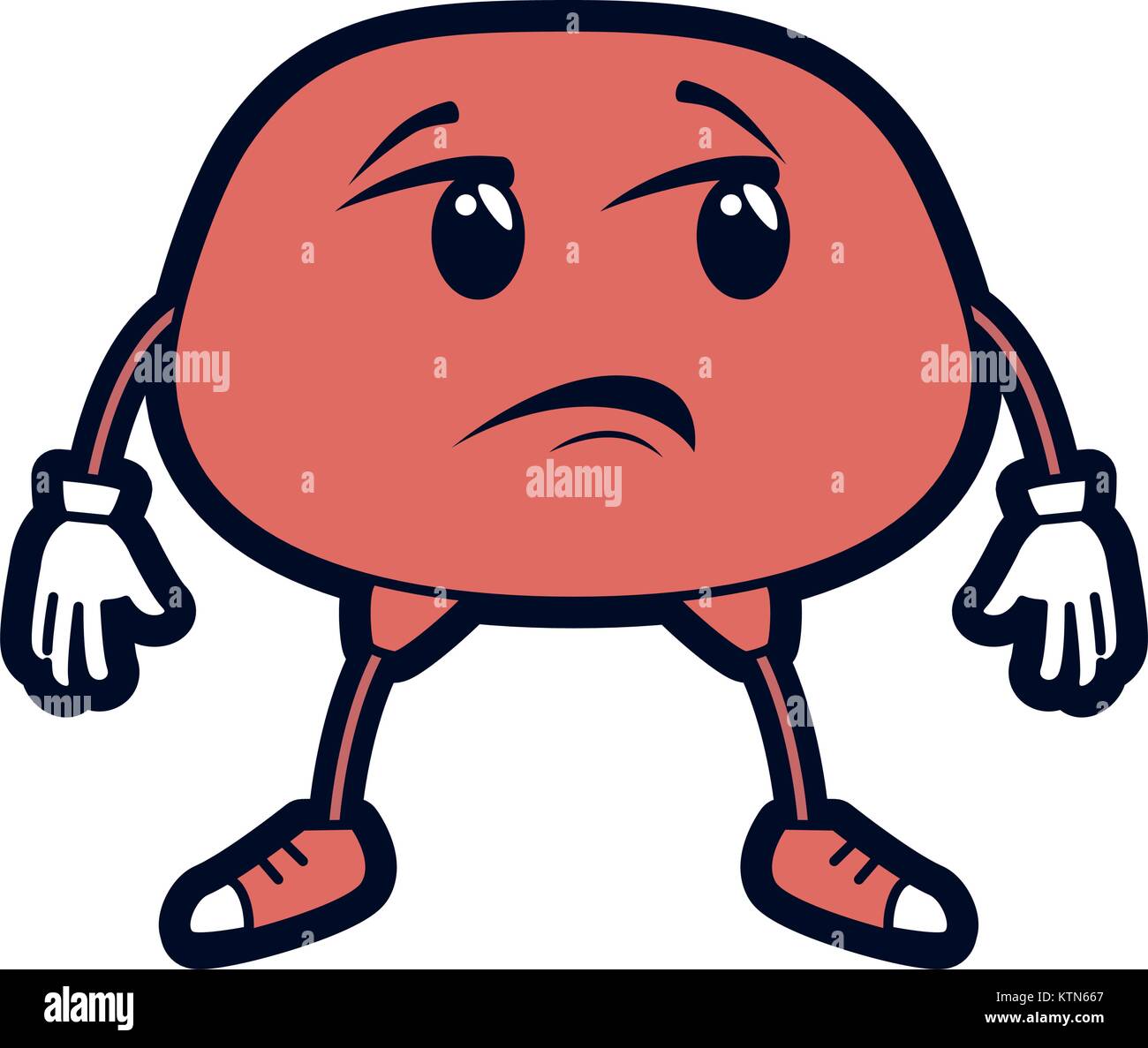 sad face emoji character vector illustration design Stock Vector Image ...