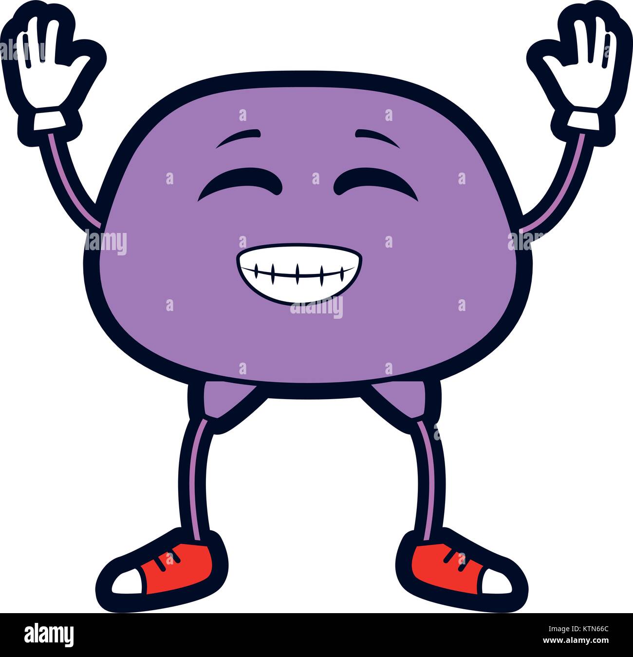 happy emoji kawaii character vector illustration design Stock Vector ...