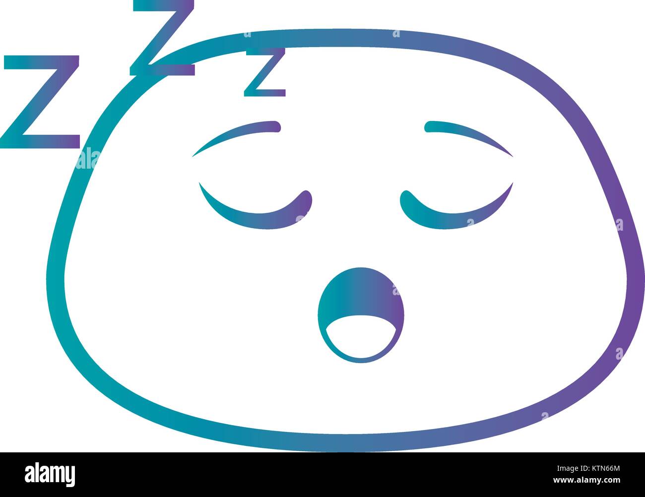 asleep face emoji character vector illustration design Stock Vector ...