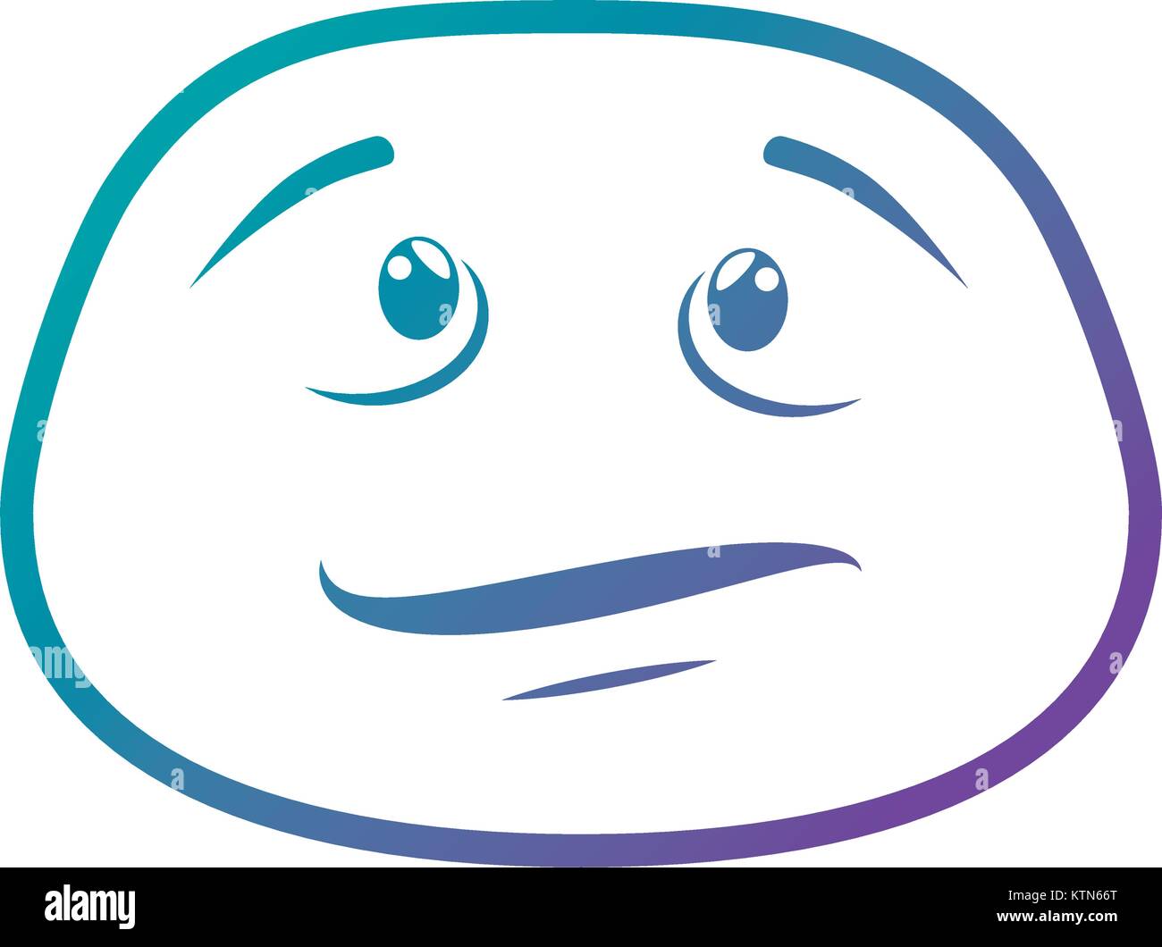sick face emoji character vector illustration design Stock Vector Image ...