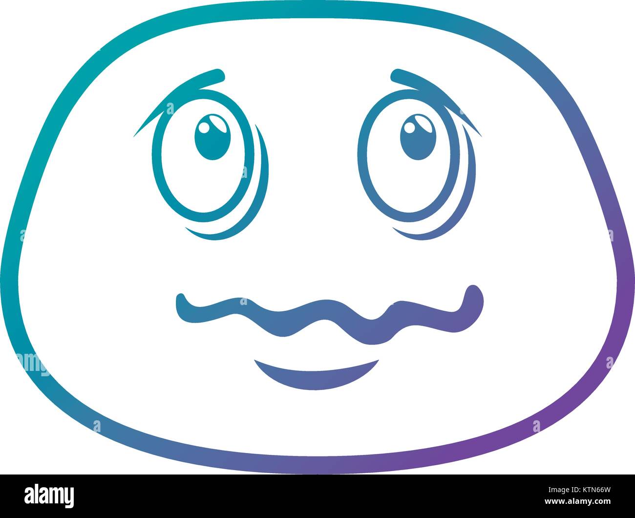 sick face emoji character vector illustration design Stock Vector Image ...