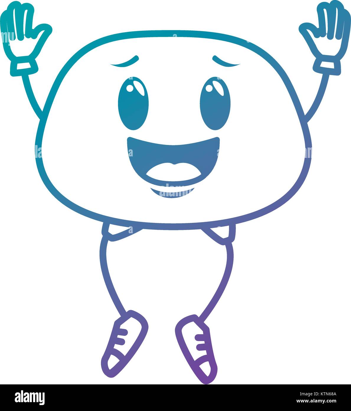 happy emoji kawaii character vector illustration design Stock Vector ...