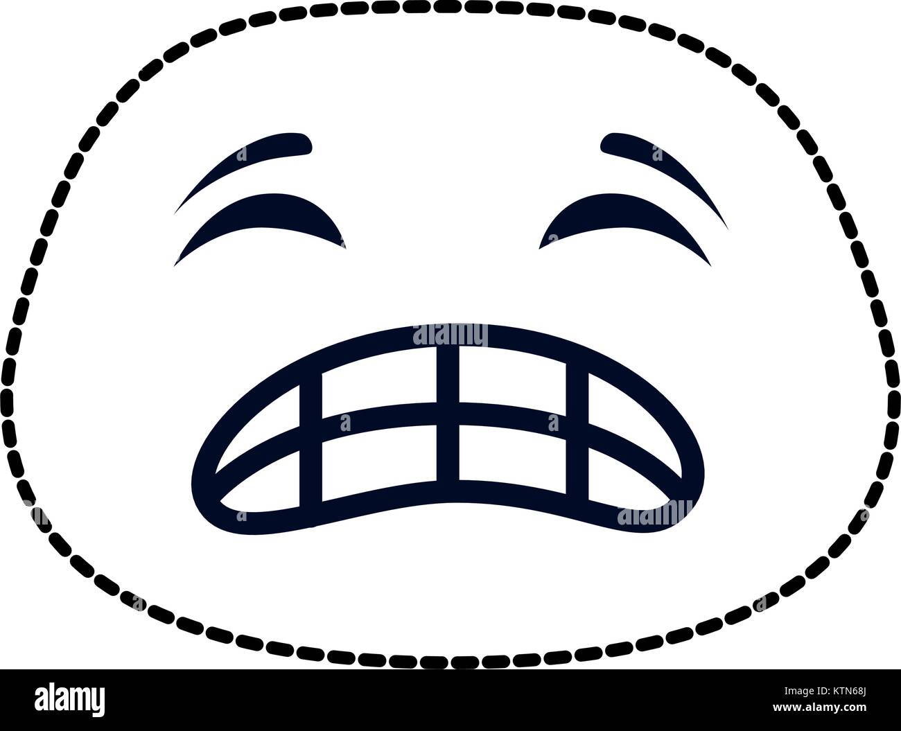 angry face emoji character vector illustration design Stock Vector ...