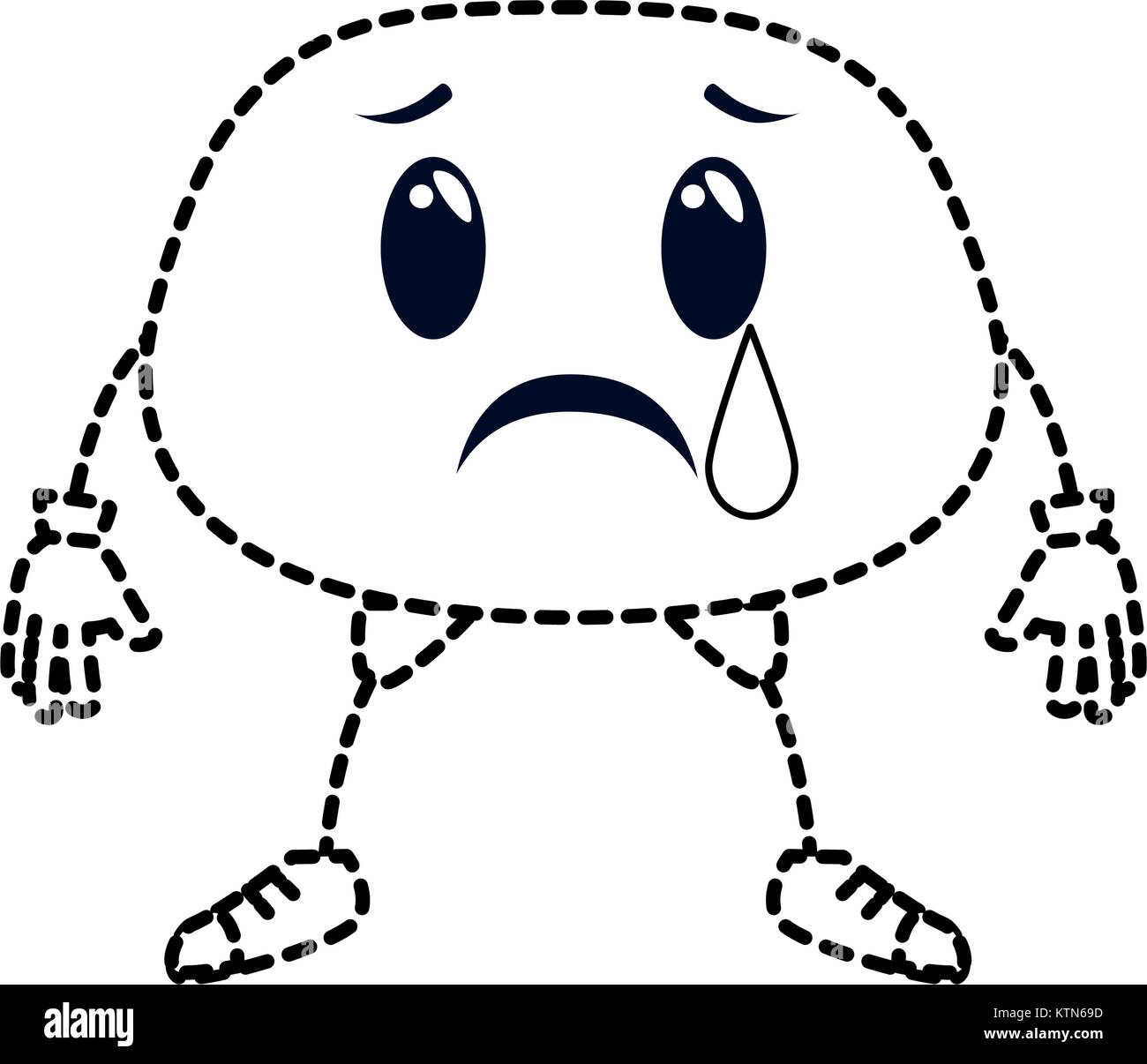 crying face emoji character vector illustration design Stock Vector ...