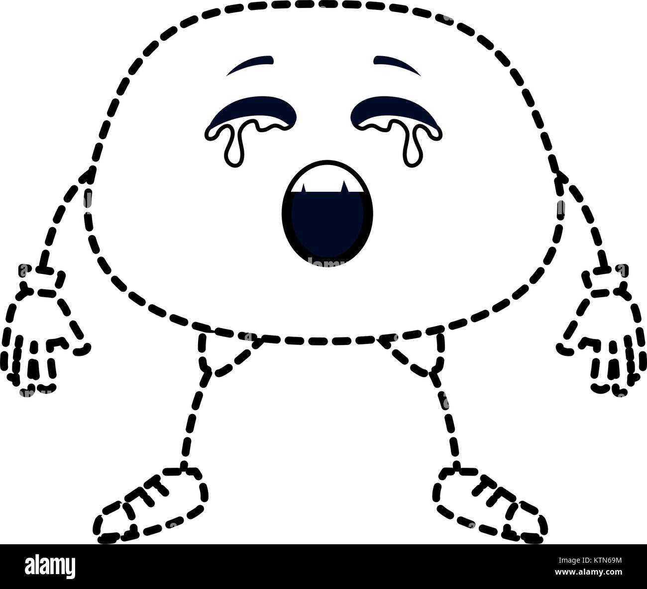 crying face emoji character vector illustration design Stock Vector ...