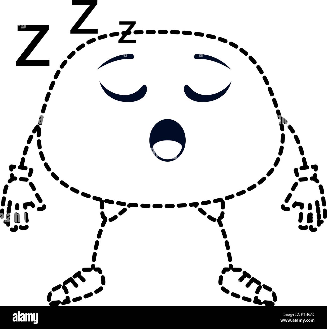 asleep face emoji character vector illustration design Stock Vector ...