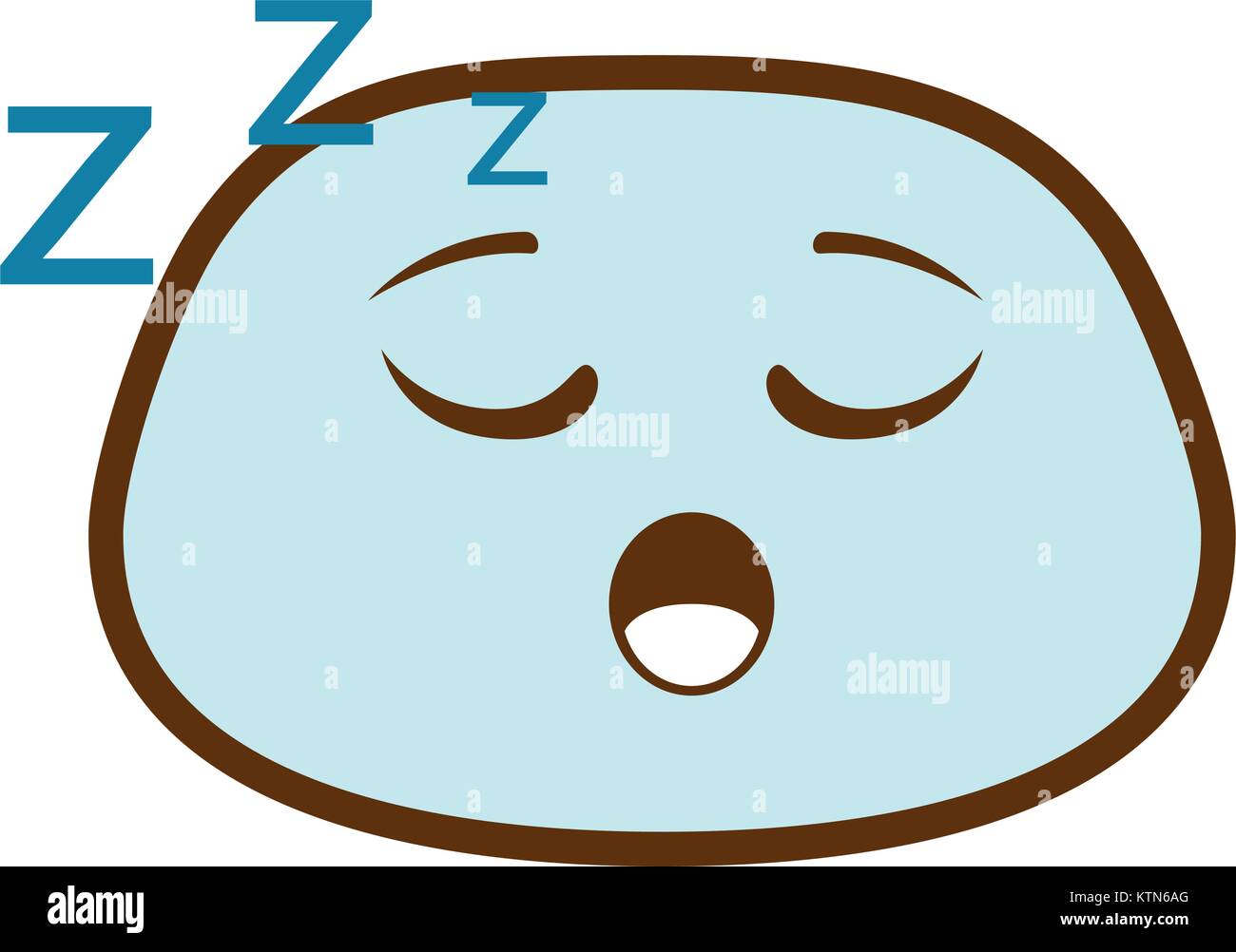 asleep face emoji character vector illustration design Stock Vector ...