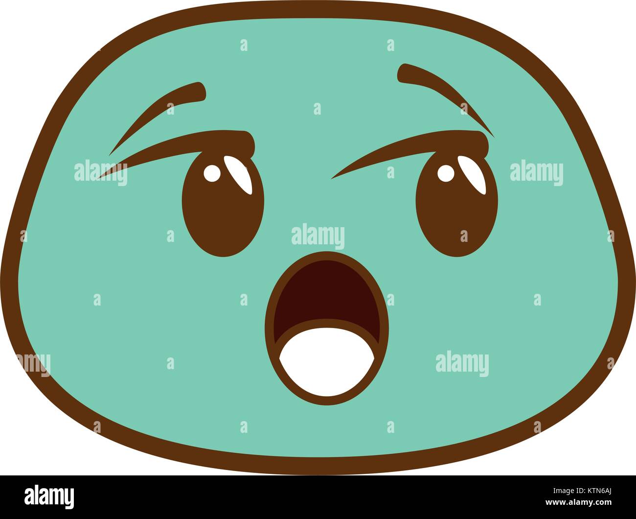 terrified face emoji character vector illustration design Stock Vector ...
