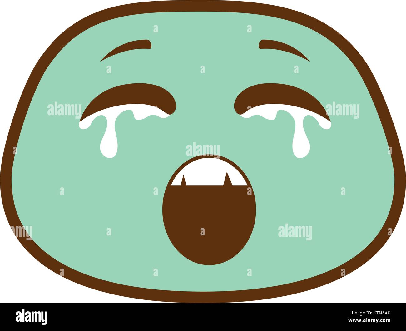 crying face emoji character vector illustration design Stock Vector ...