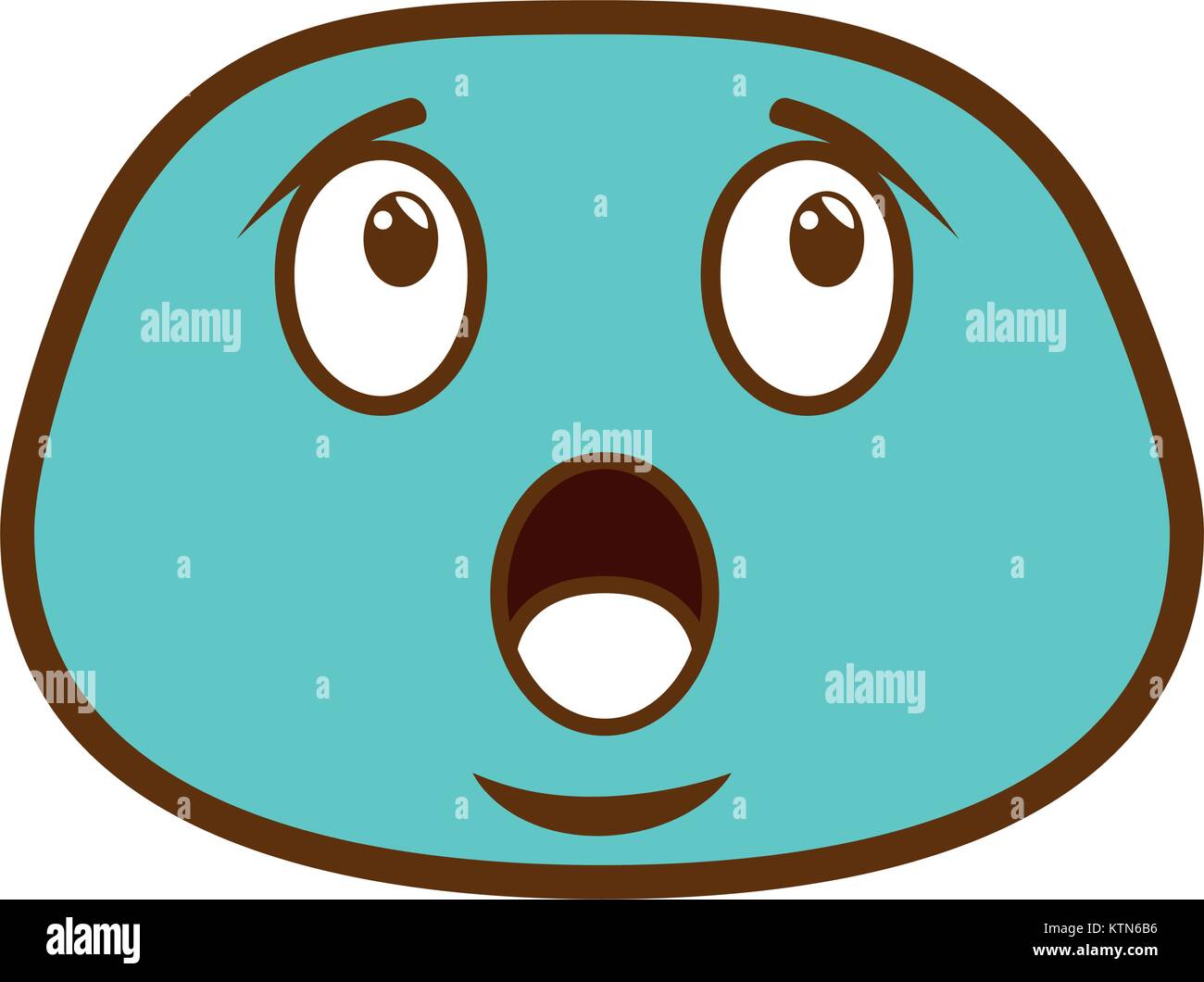 terrified face emoji character vector illustration design Stock Vector ...