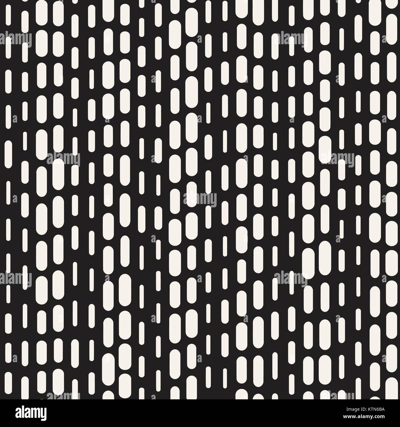 Black and White Irregular Rounded Dashed Lines Pattern. Modern Abstract ...