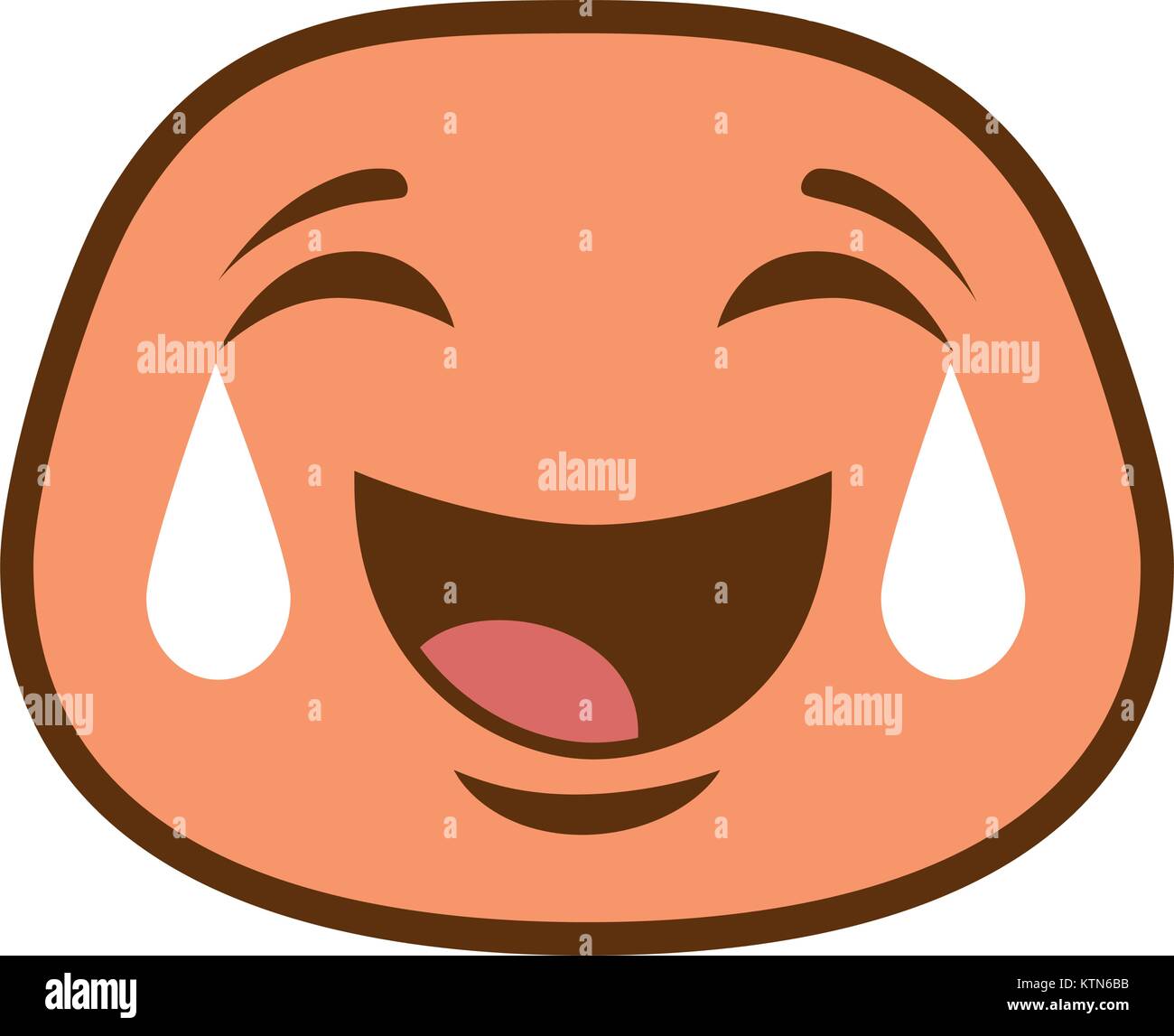 very happy emoji kawaii character vector illustration design Stock ...
