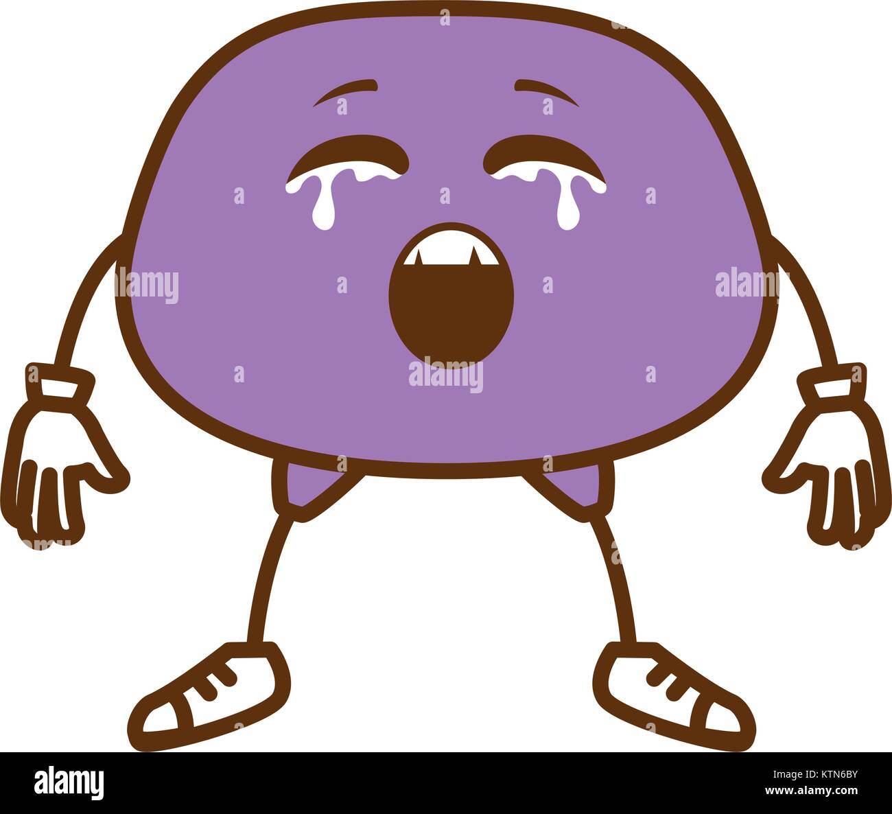 crying face emoji character vector illustration design Stock Vector ...