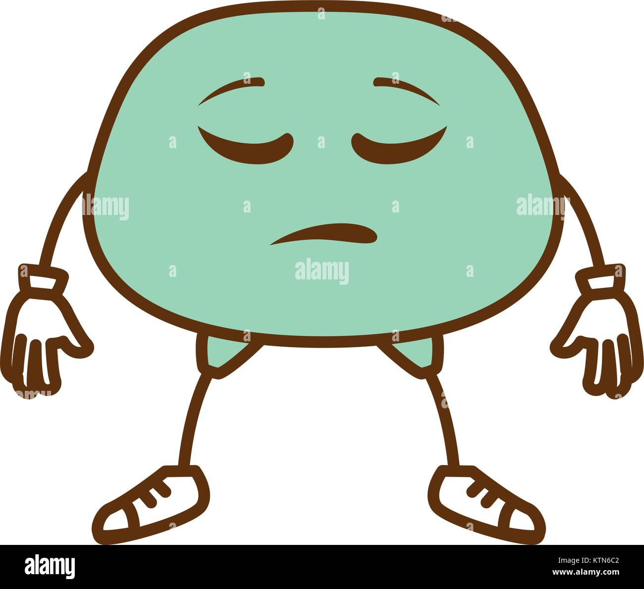 sad face emoji character vector illustration design Stock Vector Image ...