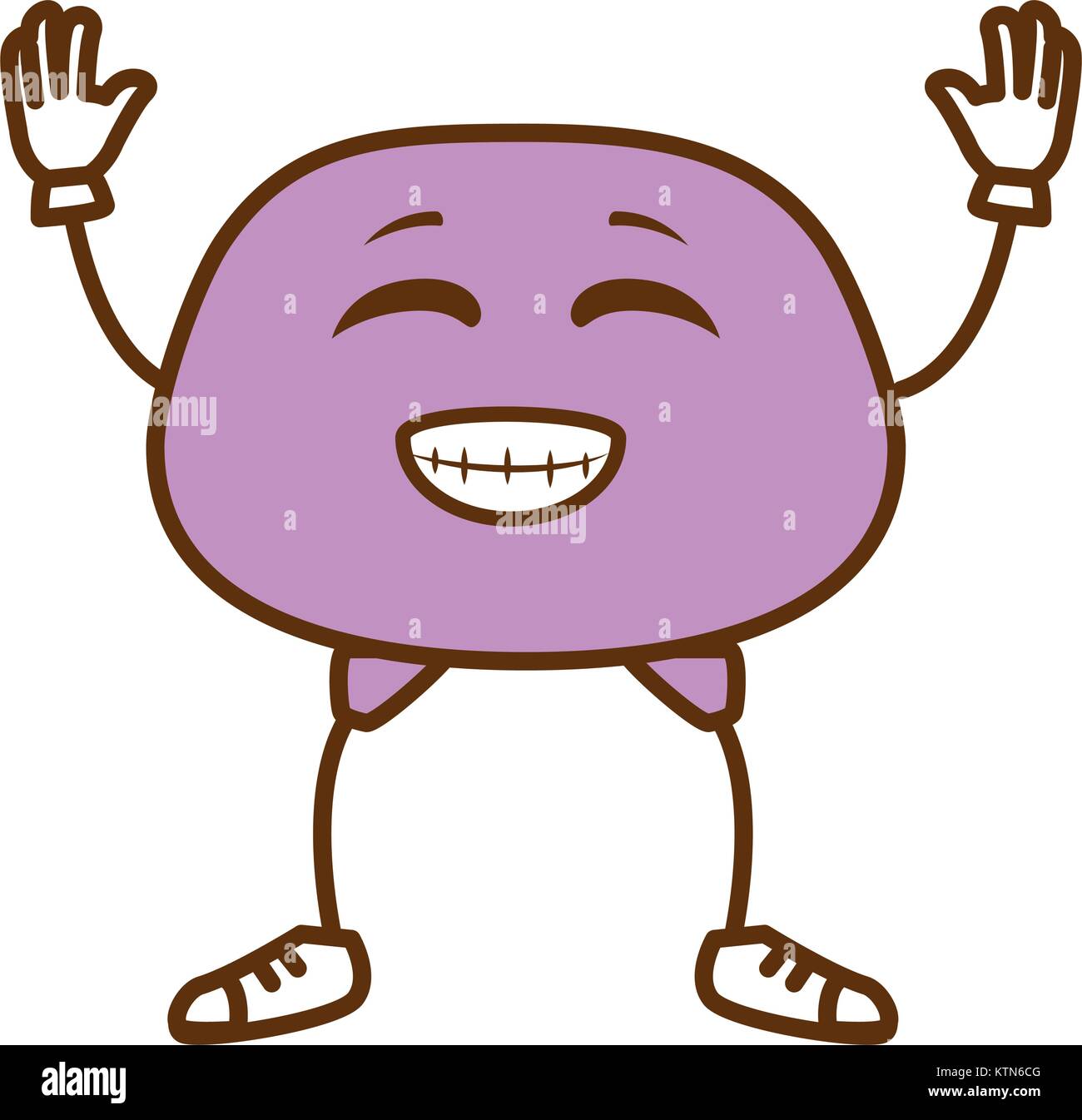 happy emoji kawaii character vector illustration design Stock Vector ...