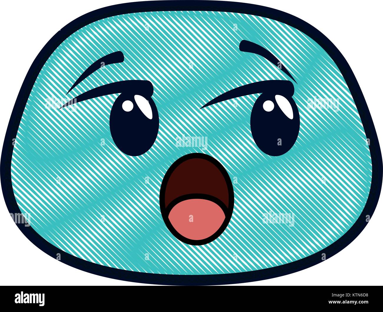 terrified face emoji character vector illustration design Stock Vector ...