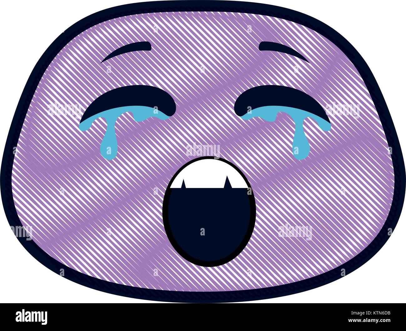 crying face emoji character vector illustration design Stock Vector ...
