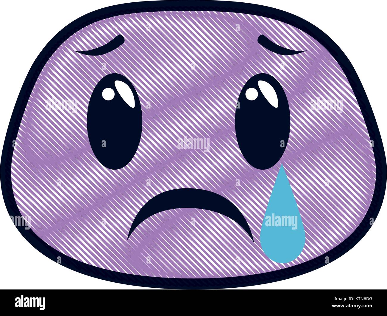 crying face emoji character vector illustration design Stock Vector ...