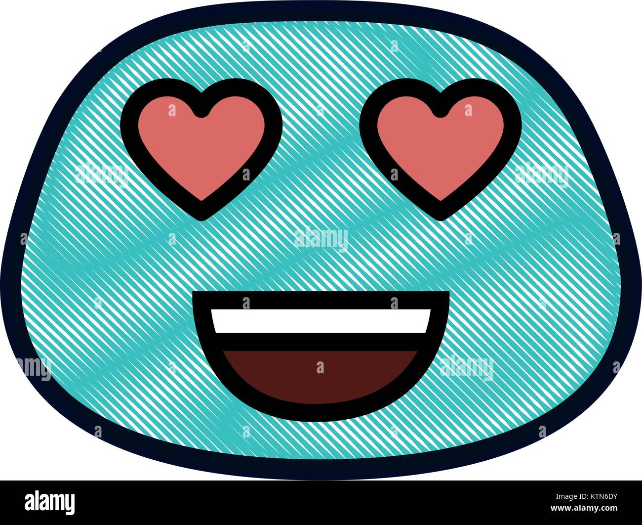 lovely face emoji character vector illustration design Stock Vector ...