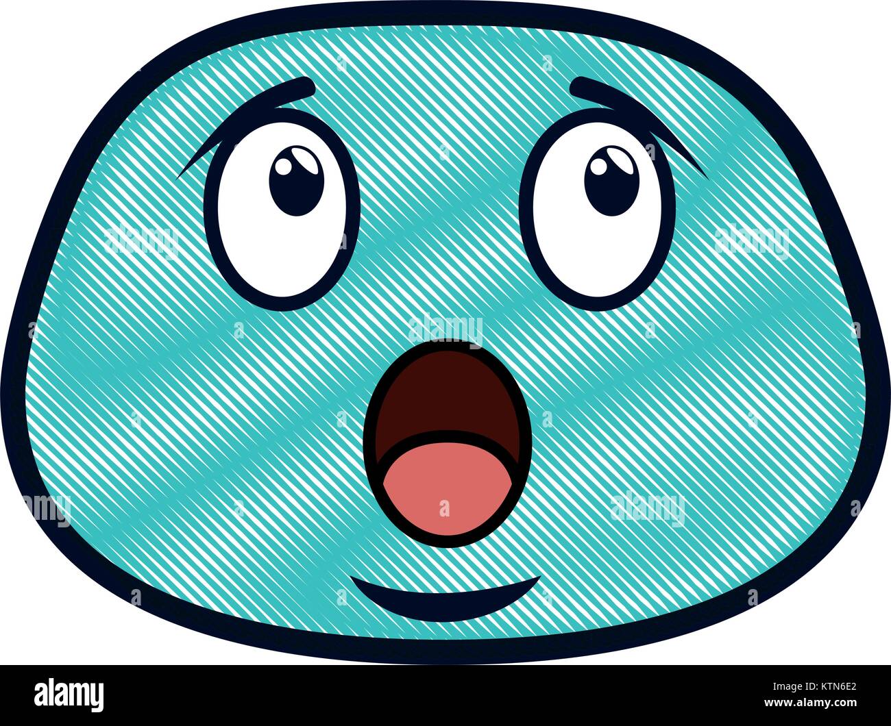 terrified face emoji character vector illustration design Stock Vector ...