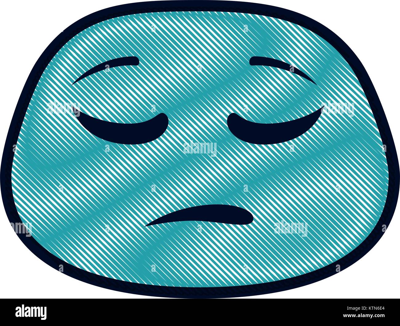 sad face emoji character vector illustration design Stock Vector Image ...