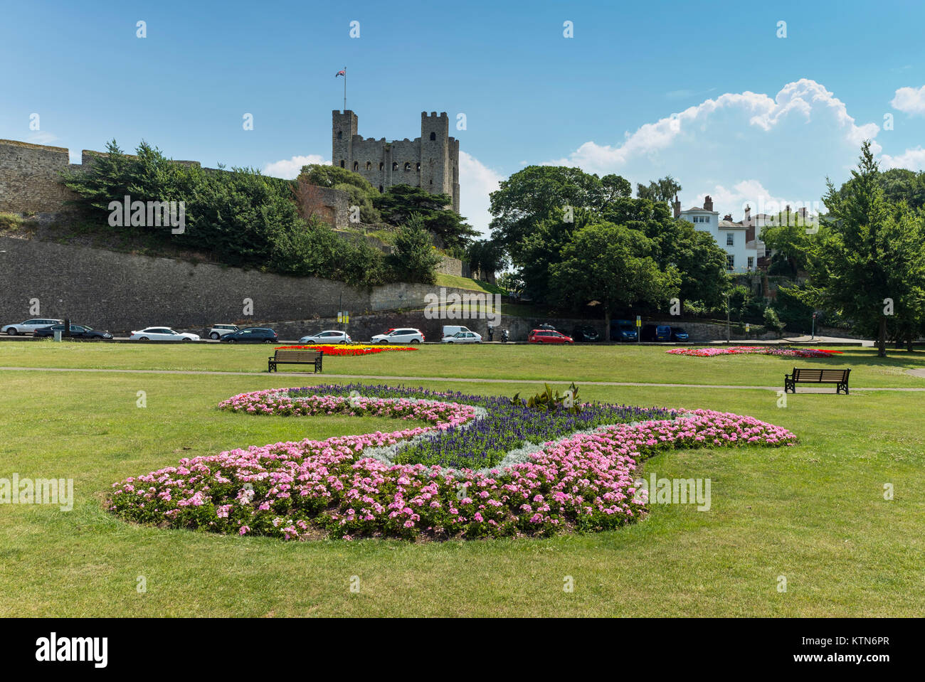 The Esplanade Garden and Rochester Castle, Kent, UK Stock Photo - Alamy