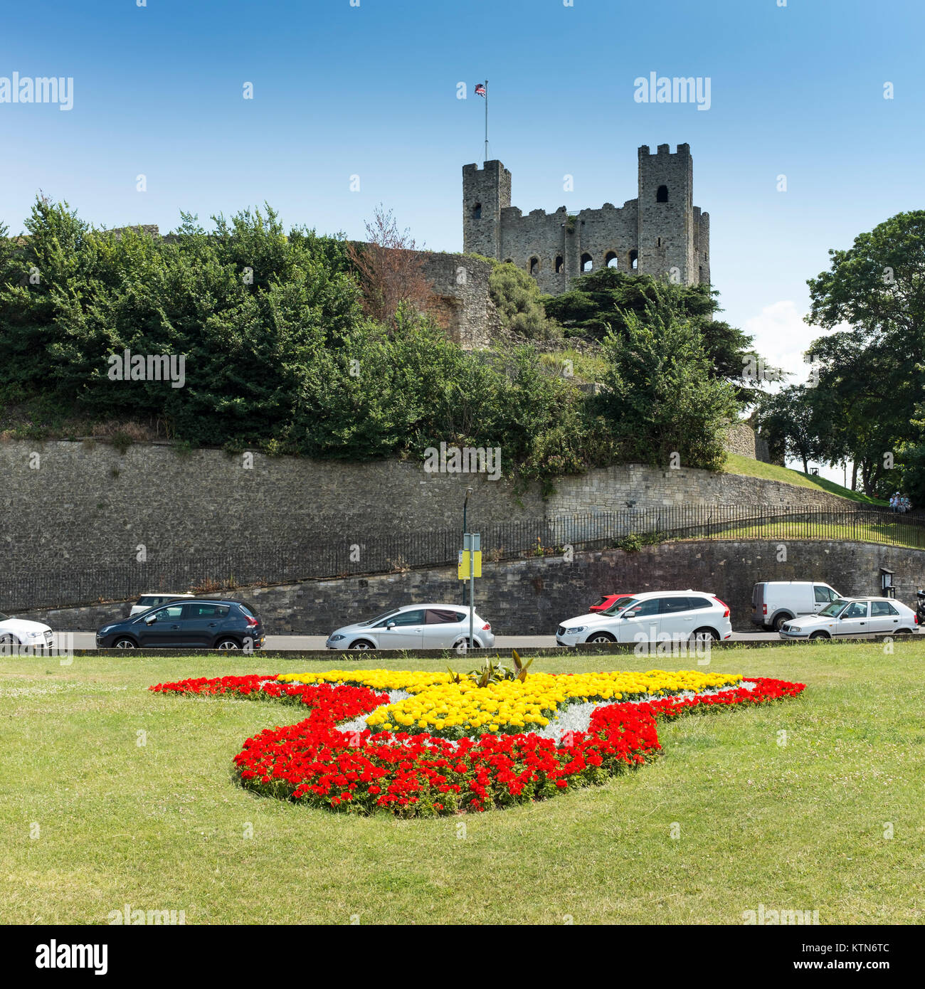 The Esplanade Garden and Rochester Castle, Kent, UK Stock Photo - Alamy