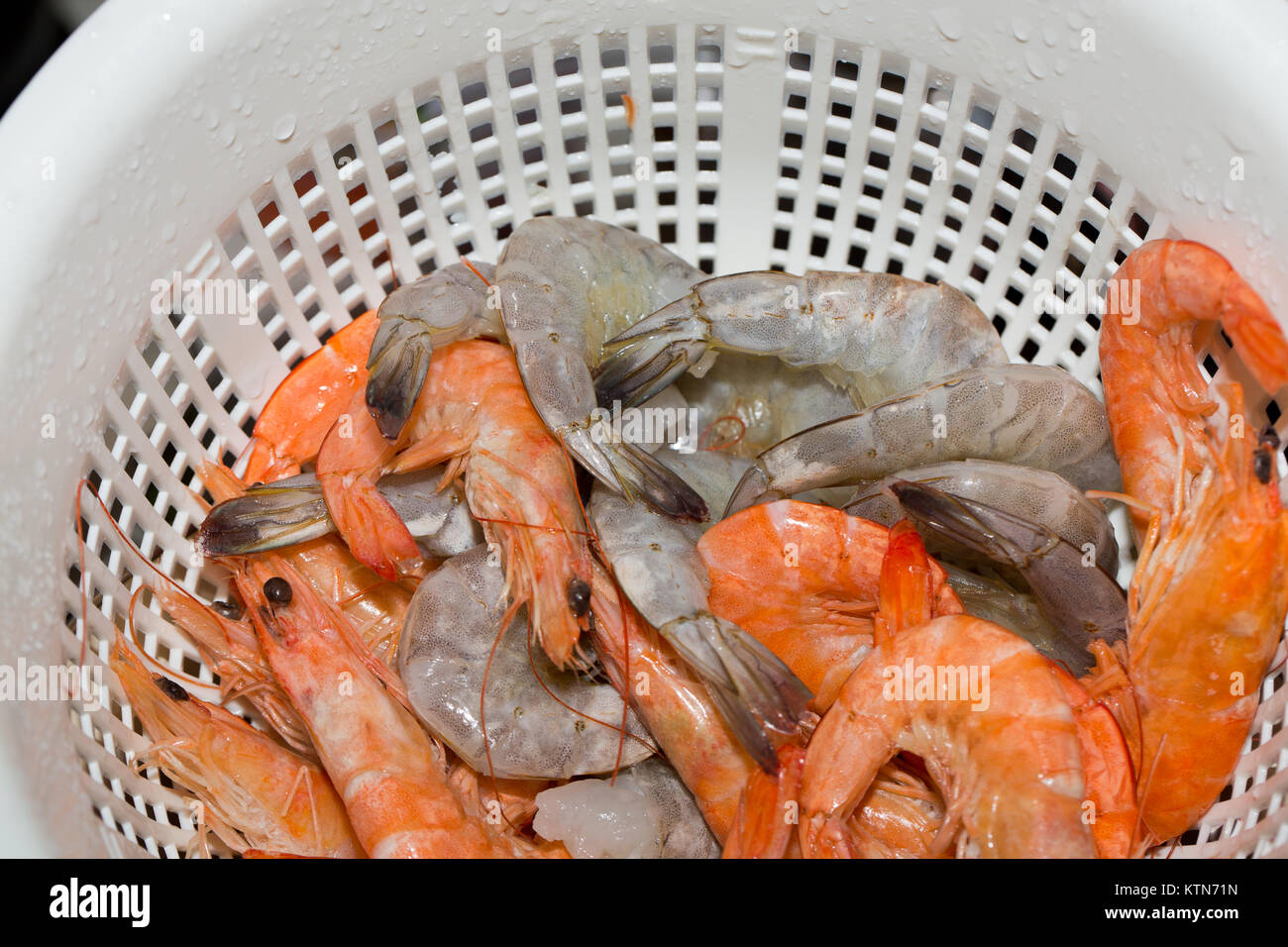 Fresh raw Shrimps Stock Photo - Alamy