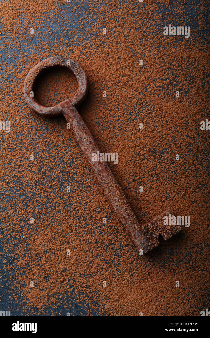 Chocolate key candy on slate, food sweet Stock Photo - Alamy