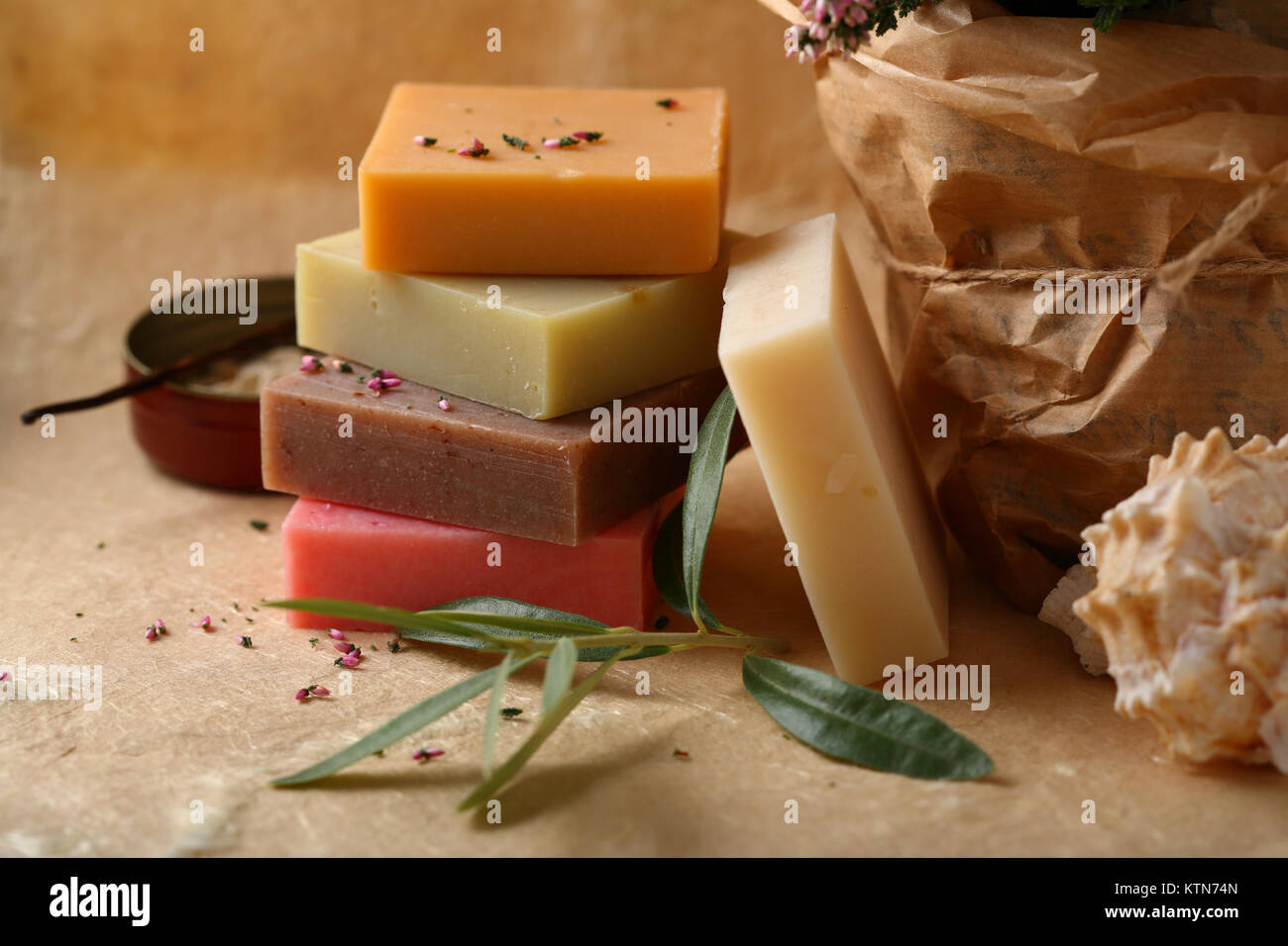 Stack of organic natural soaps, healthy lifesyle Stock Photo - Alamy