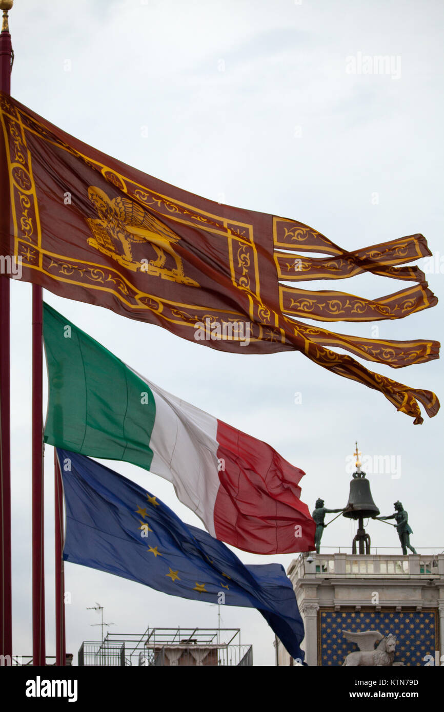 the flag of venice Stock Photo - Alamy