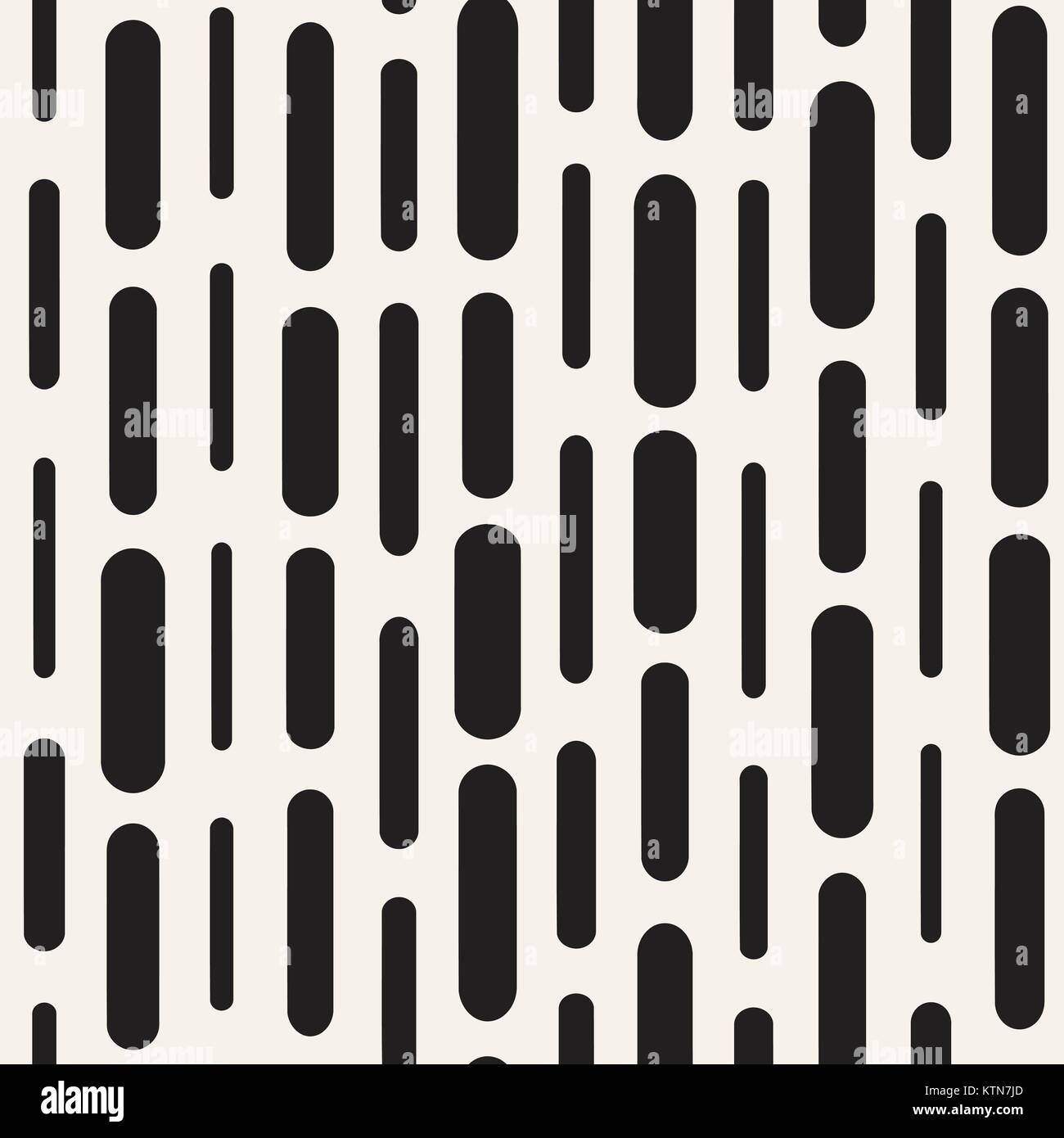 Black and White Irregular Rounded Dashed Lines Pattern. Modern Abstract ...
