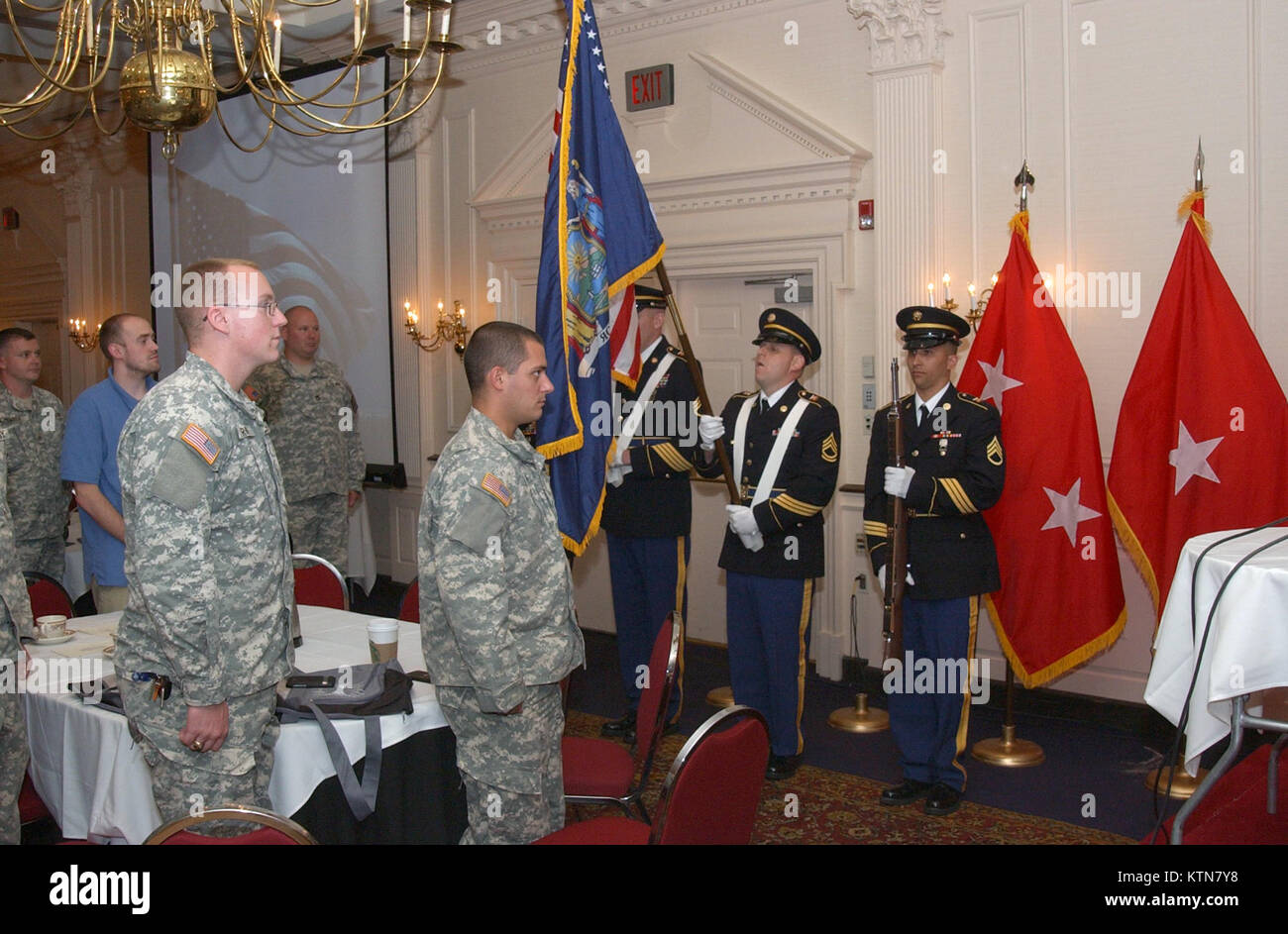 LATHAM-- Soldiers of the 107th Military Police Company stand at ...