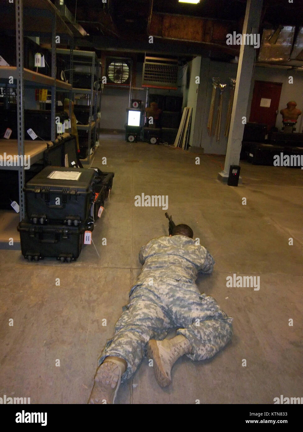 CAMP SMITH TRAINING SITE-- A Camp Smith Soldier demonstrates the LMTS ...