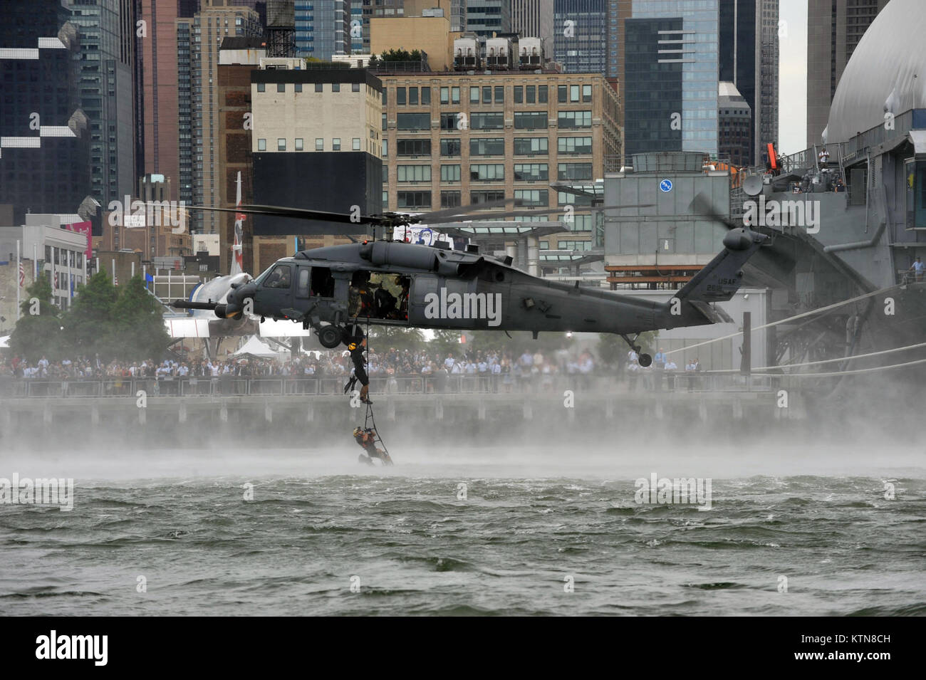 NEW YORK, NY - An HH-60 Pavehawk helicopter from the 106th Rescue Wing ...