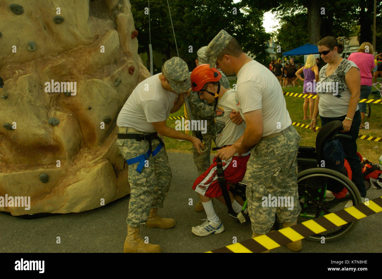 The New York Counterdrug Task Force provided a rock wall and anti-drug ...