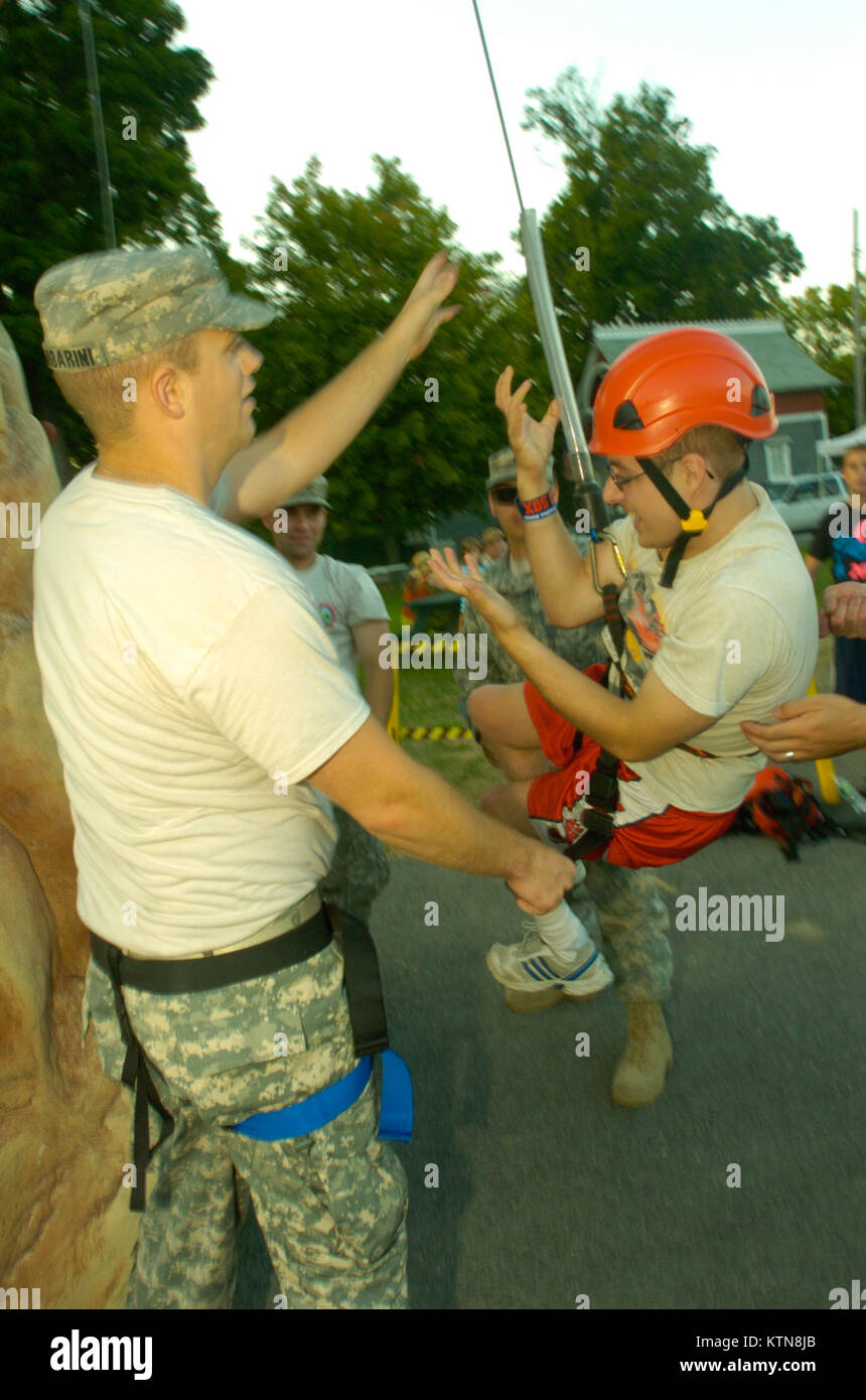 The New York Counterdrug Task Force provided a rock wall and anti-drug ...