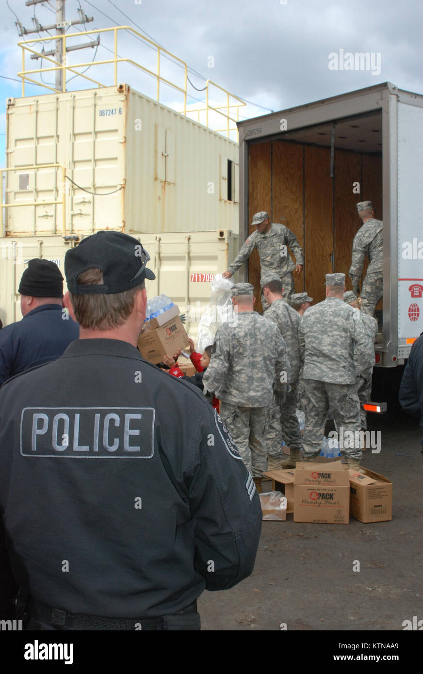 LONG BEACH, N.Y. – New York Army National Guard Soldiers of the 107th ...