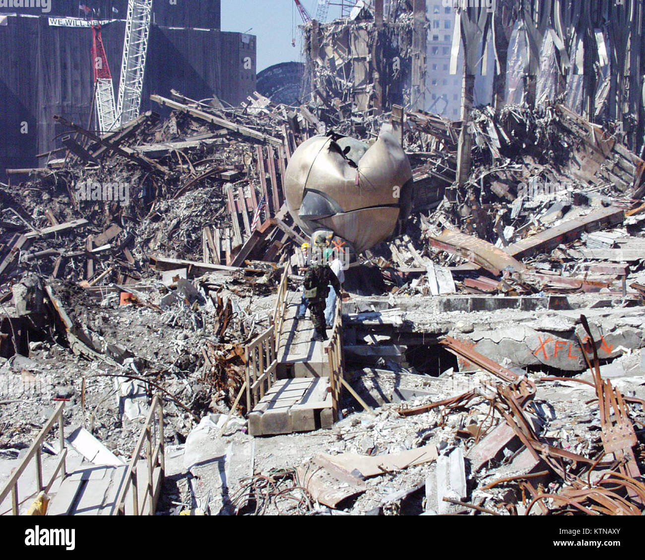 NEW YORK – A view of the pile at ground zero October 4, 2001, during ...