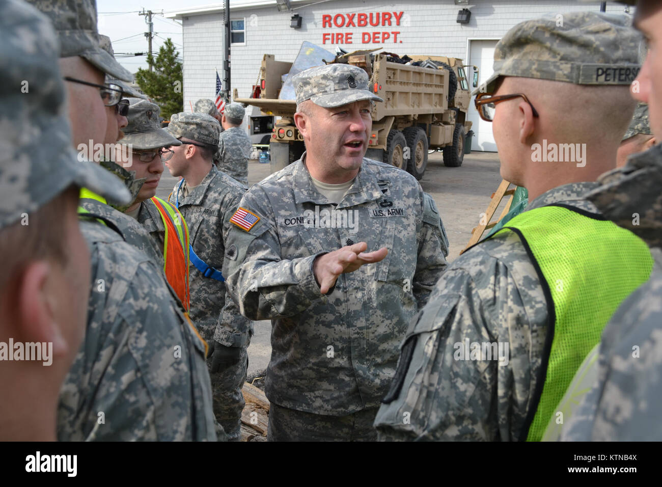 NEW YORK--Army National Guard Command Sgt. Major Brunk Conley visits ...