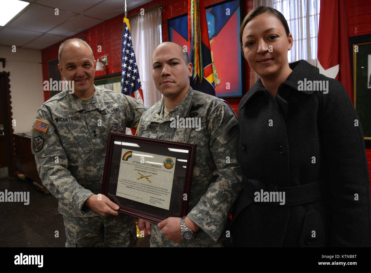Presentation of US military award Stock Photo - Alamy