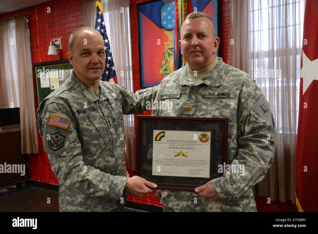 Presentation of US military award Stock Photo - Alamy