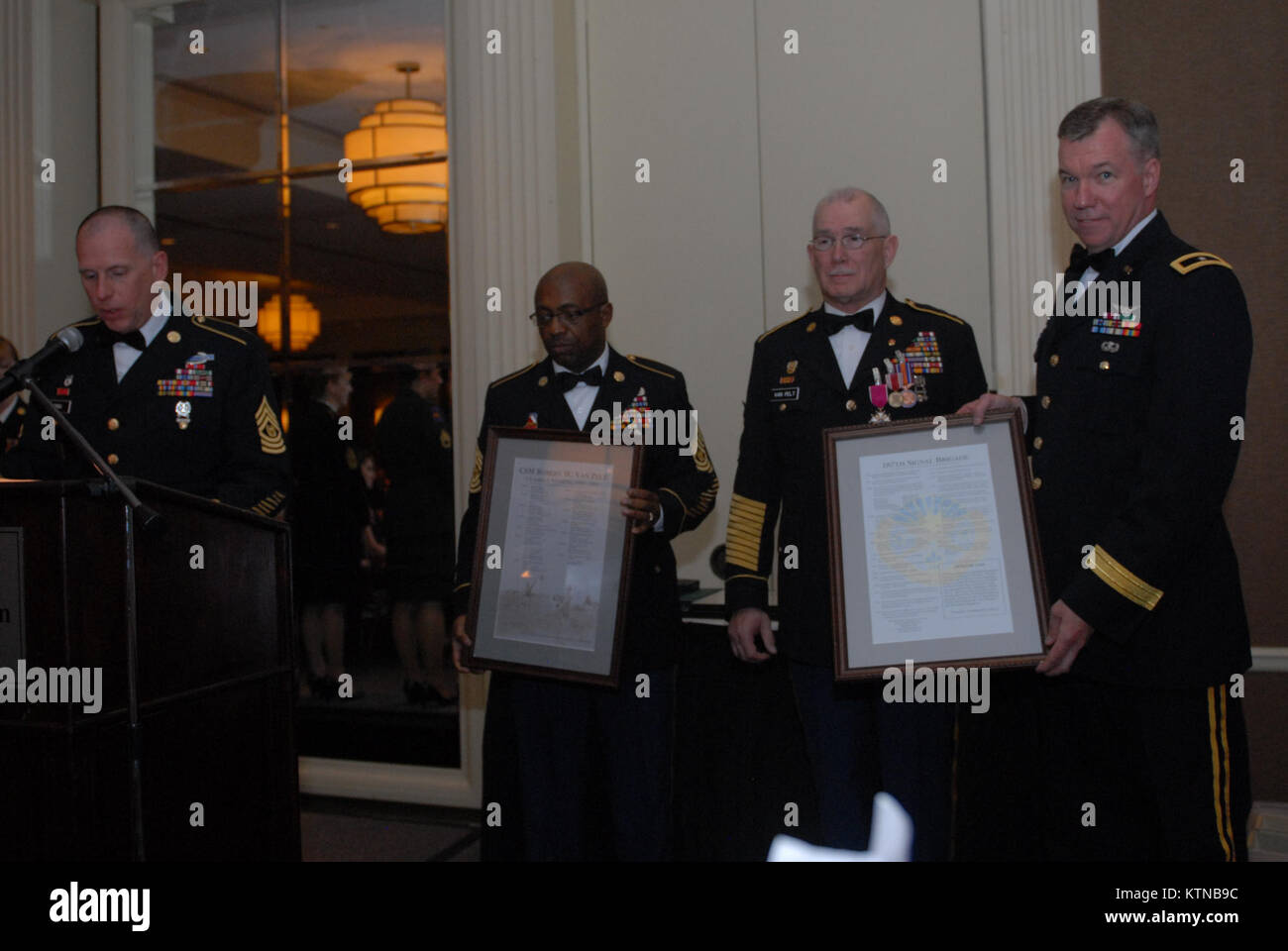Presentation of US military award Stock Photo - Alamy
