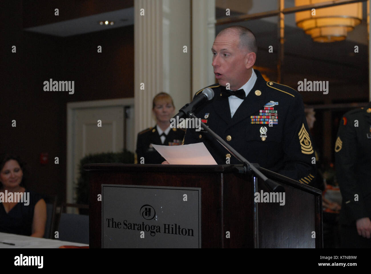 Presentation of US military award Stock Photo - Alamy