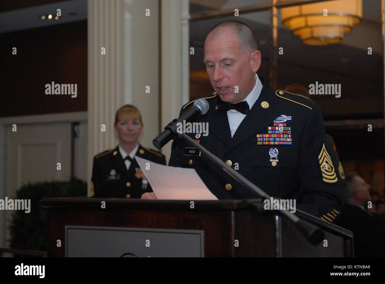 Presentation of US military award Stock Photo - Alamy