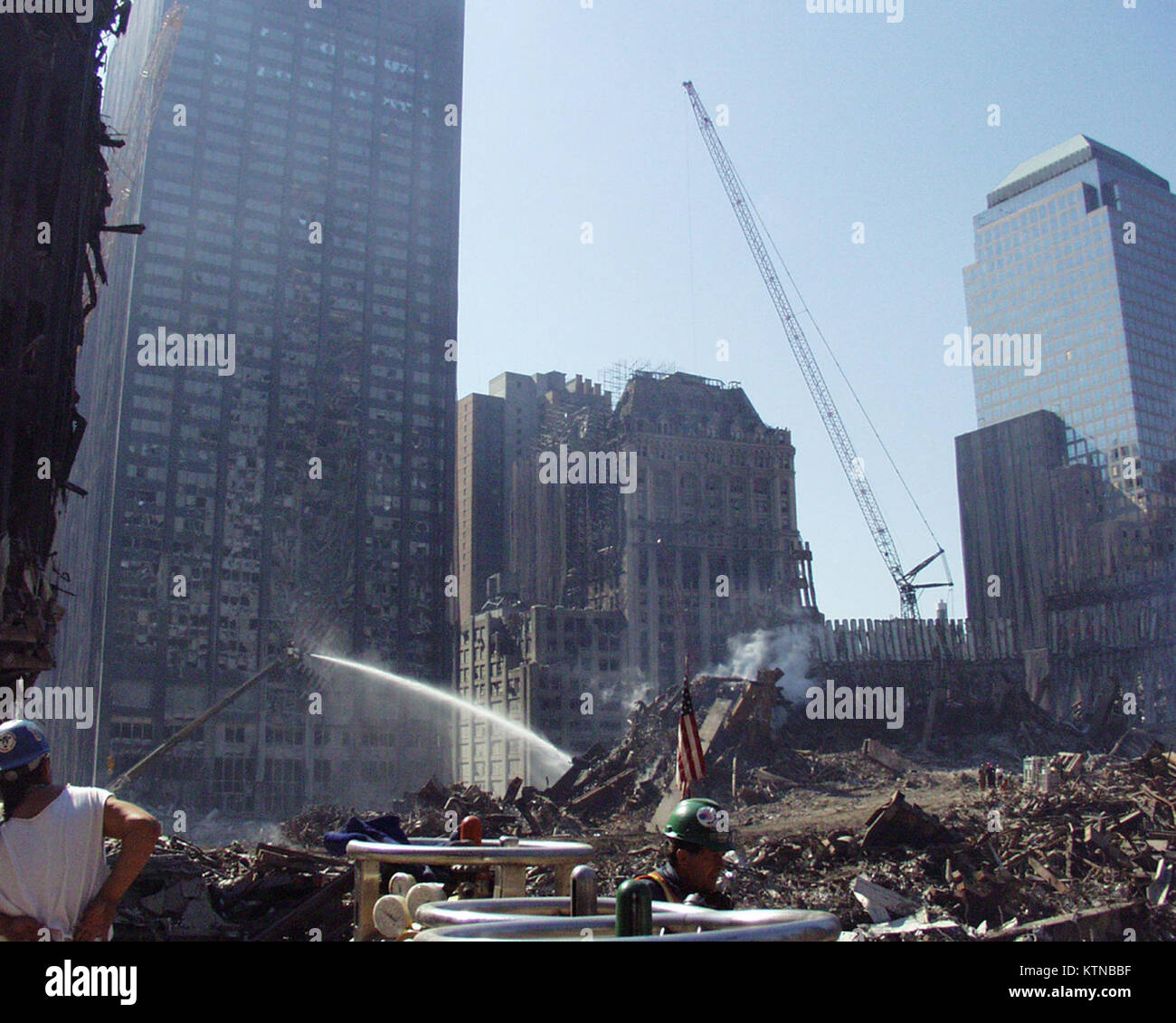 NEW YORK – A view of the pile at ground zero October 4, 2001, during ...