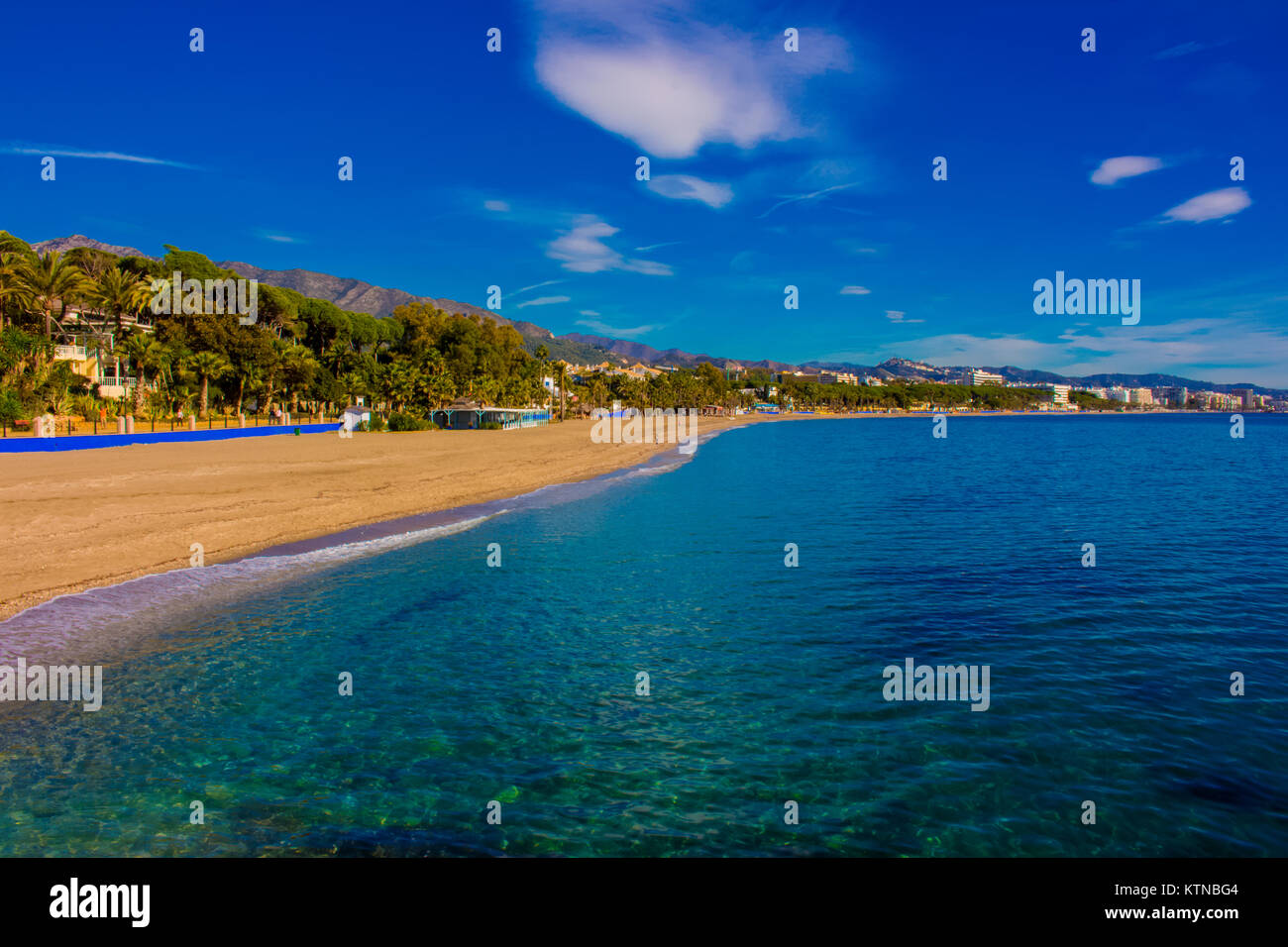 Beach. The best views of the beach in Marbella. Malaga province, Costa ...